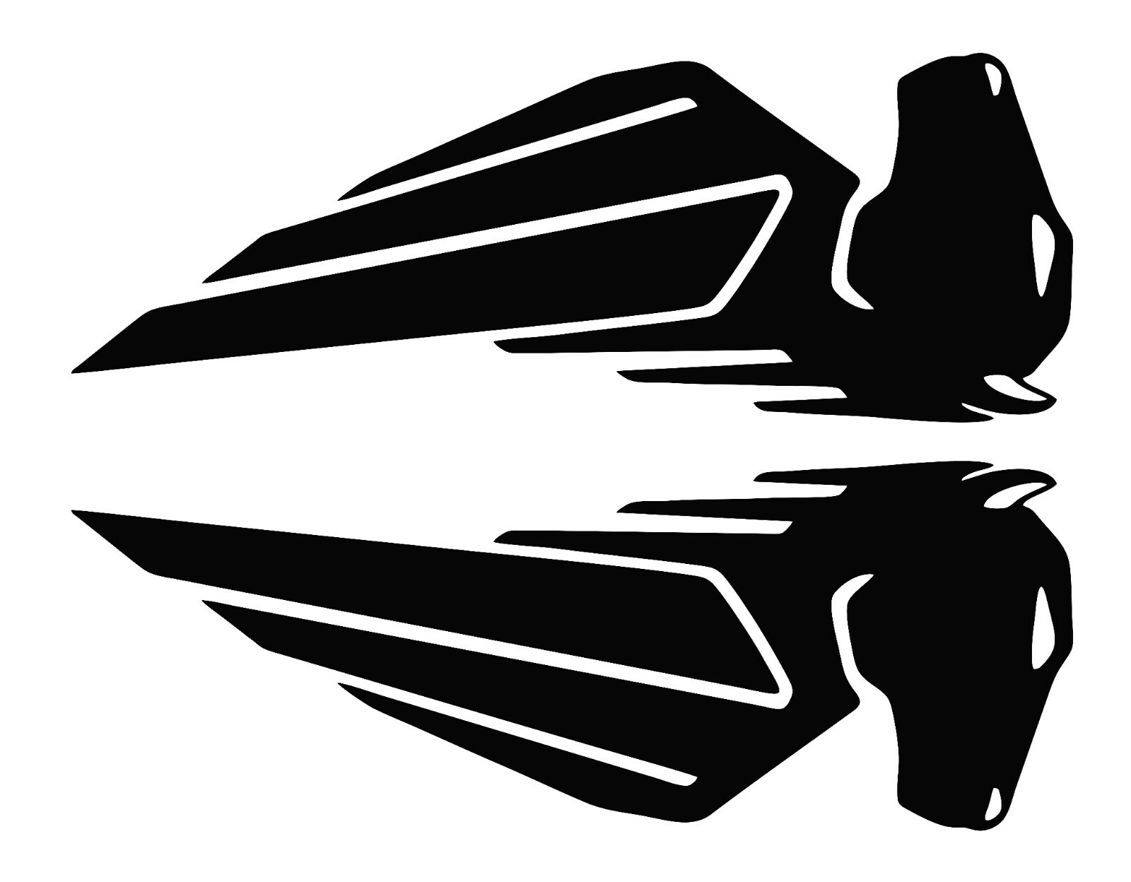 Buell 16" Pegasus 1 Color Decals. Matte Black. 1Pair. Or choose your ...