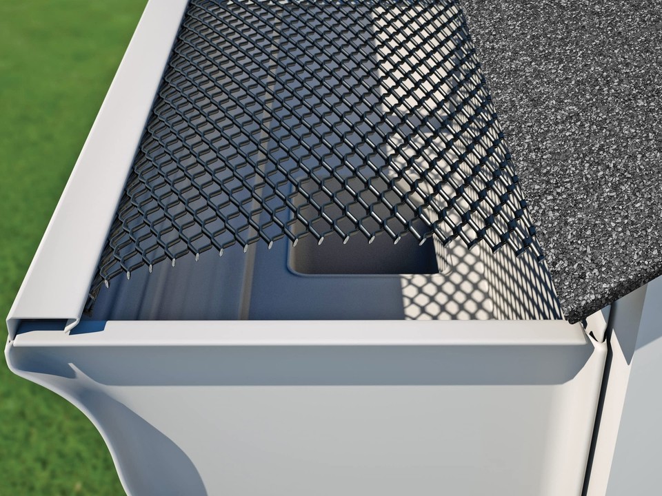 E-Z-Ziptight Powder Coated Steel Mesh Gutter Guards (for 6" Gutters ...