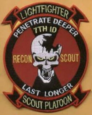 US Army 7th Infantry Recon Scout Platoon Lightfighter Uniform Patch | eBay