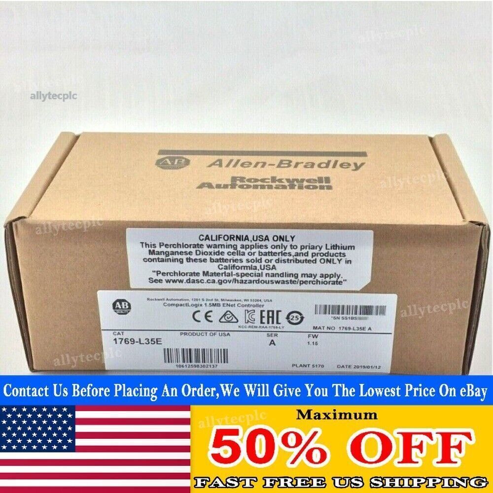 1769-L35E SER B BRAND NEW CompactLogix 1.5 MB ENet Controller 1769L35E ...