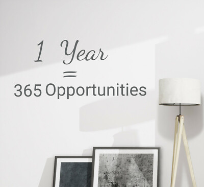 Wall Decal Opportunities Words Phrase Vinyl Decor GREY 22.5 in x 10 in ...
