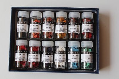 Chinese traditional painting Sumi-e China's mineral paints 12 color 5 g ...