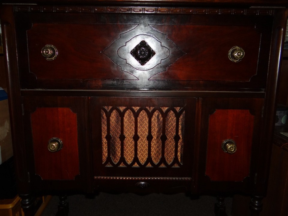 Antique Pierson American Beauty Breadboard Kit Radio Console Cabinet ...