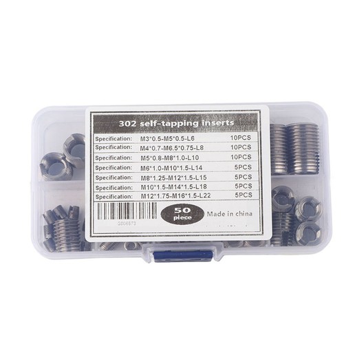 50Pcs Stainless Steel Inner Thread Self Tapping Thread Inserts Set For Screw DEK | eBay