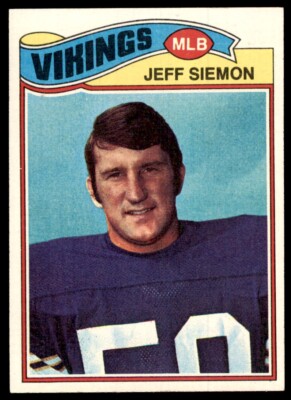 1977 Topps Jeff Siemon Football Card Minnesota Vikings #465 | eBay
