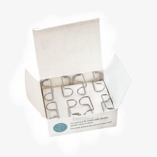 Dental Moisture Clip Cotton Roll Clips Stainless Holder Dry Area No ...