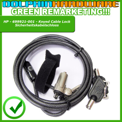 HP Ultraslim Keyed Cable Lock HP 699921-001 Sicherheitskabelschloss NEU ...