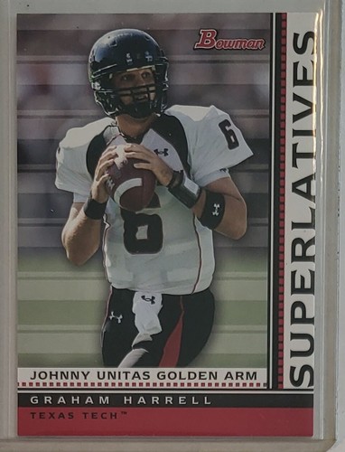 2009 Bowman Superlatives #S6 Graham Harrell Texas Tech Red Raiders ...