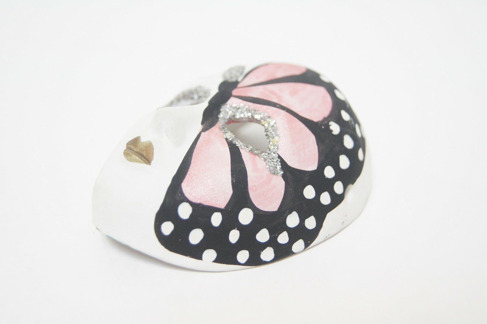 Pair of Plaster Porcelain Face Masks from Italy Selezione SNC Colorful ...