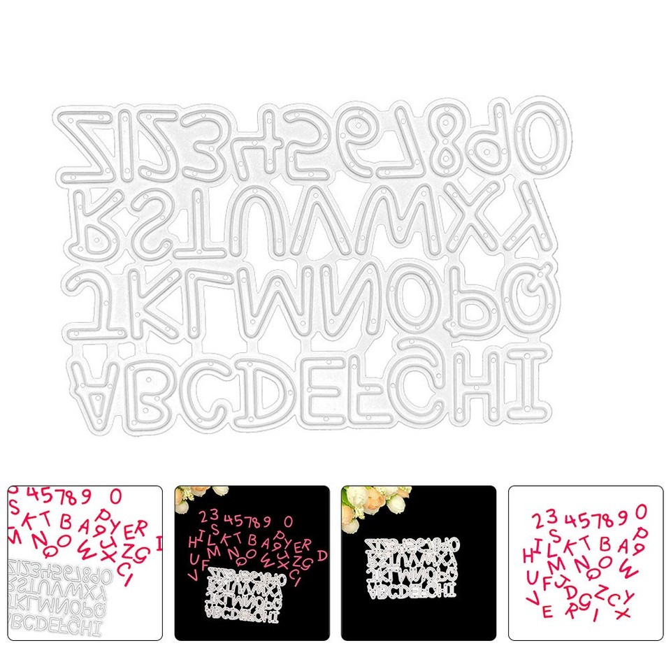 Alphabet Dies Carbon Steel Metal Embossing Stencil Craft Making ...
