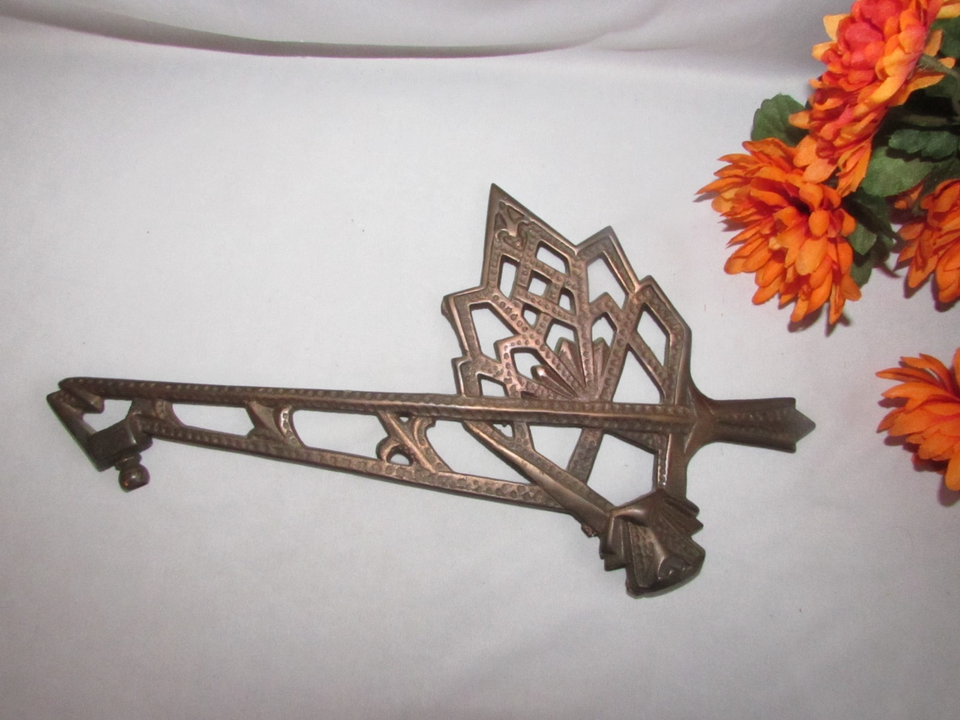 VTG SOLID BRASS BRIDGE ARM FOR FLOOR LAMP REPLACEMENT PART 13 1/4" LONG ...