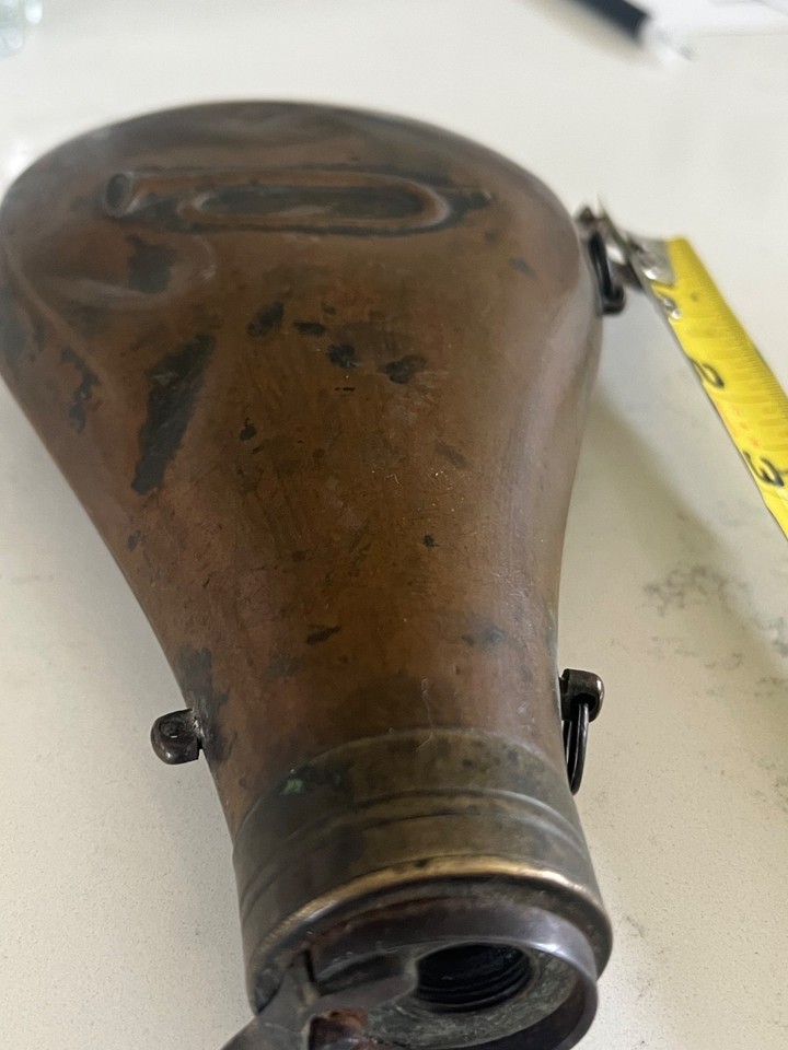 Antique 19th Century Copper Brass Powder Flask – Hunting Horn Design ...