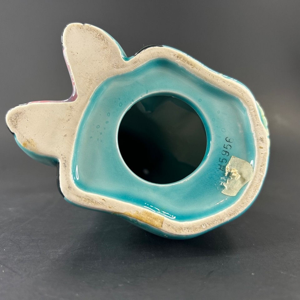 Lefton Japan Ceramic Hand Painted Turquoise Blue Donkey Bank H5958 | eBay