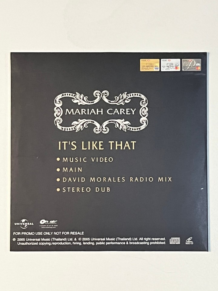 Mariah Carey It's Like That CD, Single, Promo, Special Edition HSBC | eBay