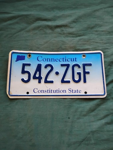 2010 Connecticut License Plate - "542 ZGF" CONSTITUTION STATE | eBay