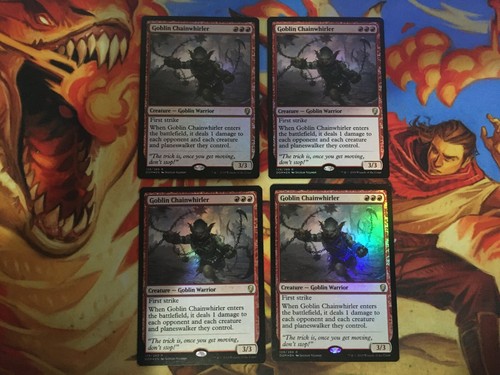 4x GOBLIN CHAINWHIRLER Foil Dominaria Magic MTG Red Staple | eBay