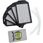 Bulk 100 Pack - Heavy Duty Airline Luggage ID Bag Tag Holders with ...