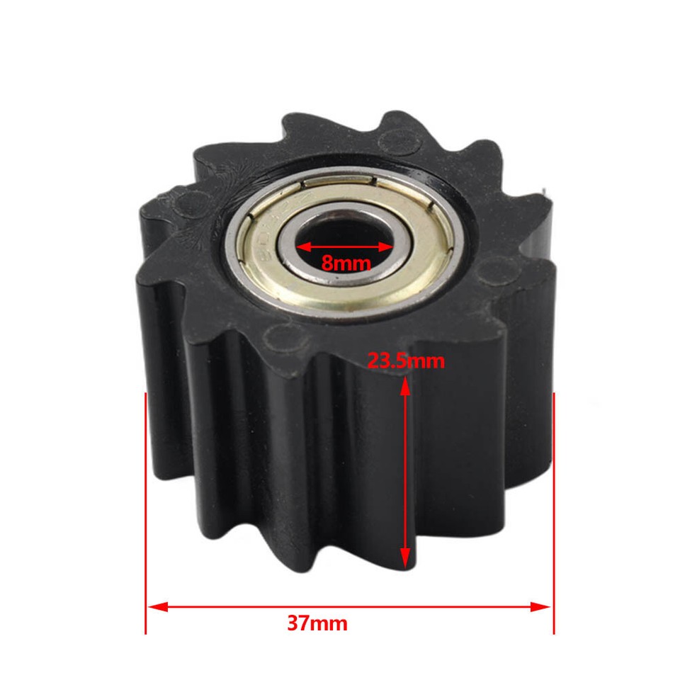 BLUE 8MMChain Roller Pulley Tensioner Wheel Gear Type For Bike ATV Go ...