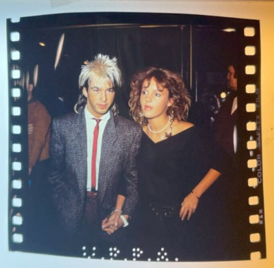 UK1-1454 LIMAHL UK Pop singer KAJAGOOGOO group w/GF KIM 2x2 color ...