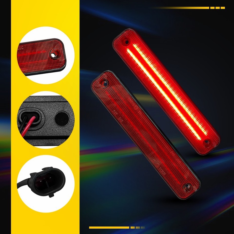Red Lens Led Rear Red Side Marker Light For Hummer H2 2003-09 Base Crew ...