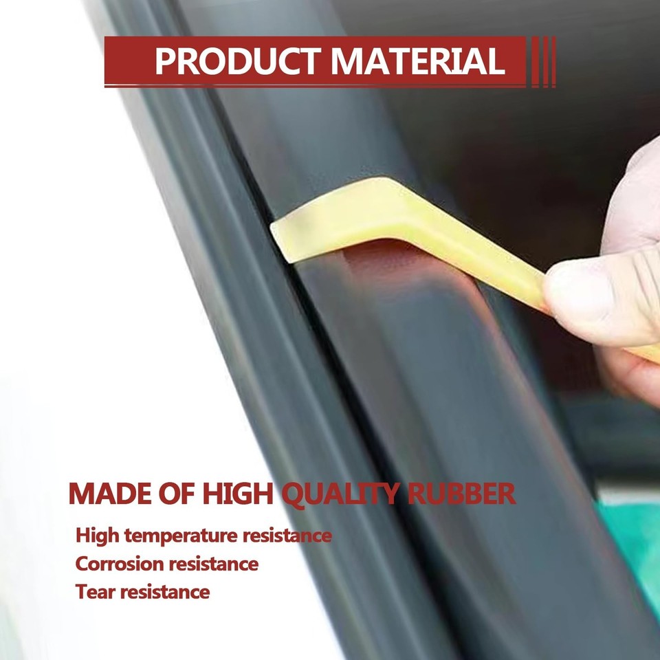 Universal Car Window Rubber Seal Strip, V-Shaped Car Windshield Edge ...
