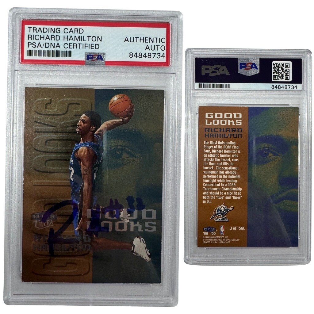 2000 Richard Hamilton Autographed Fuller Ultra GoodLooks RC#3 PSA ...