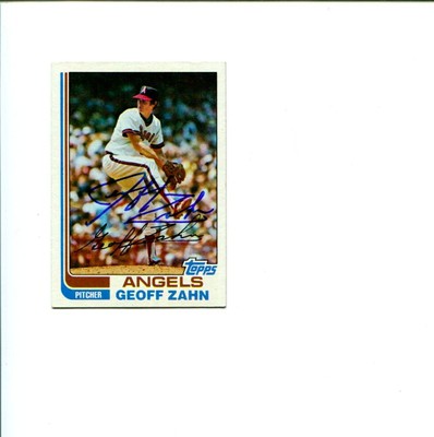 Geoff Zahn California Angels 1982 Topps Signed Autograph Photo Card | eBay