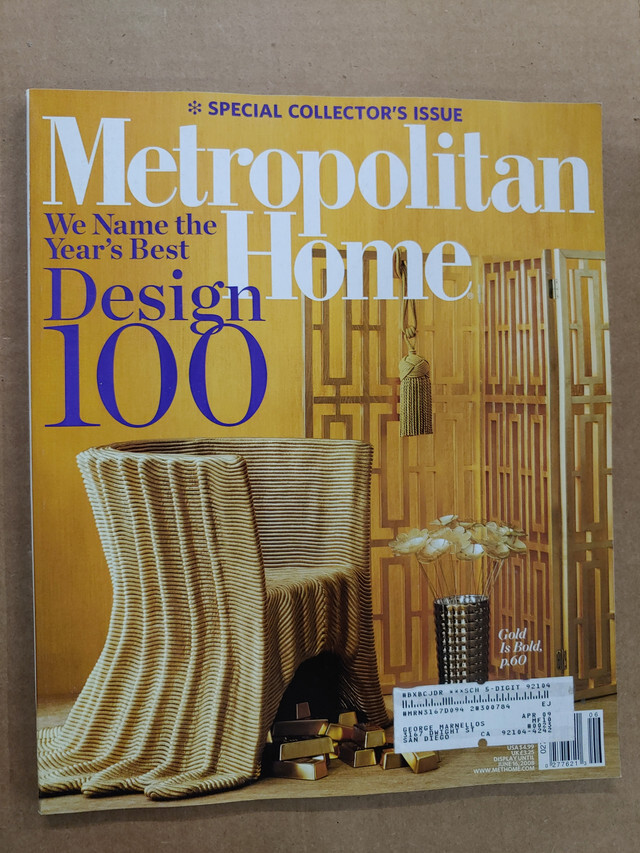 Metropolitan Home Magazine June 2008 Design 100 Gold Is Bold Home M436 ...