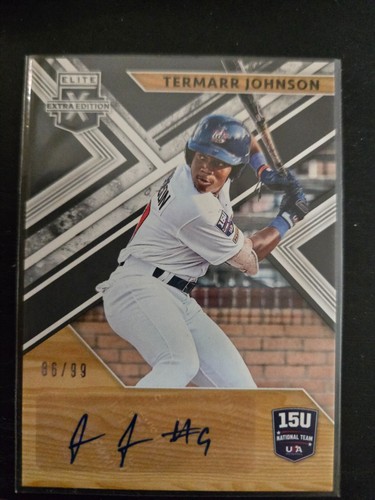 2019 Panini Elite Extra Edition Auto Black #D /99 Termarr Johnson (RC ...