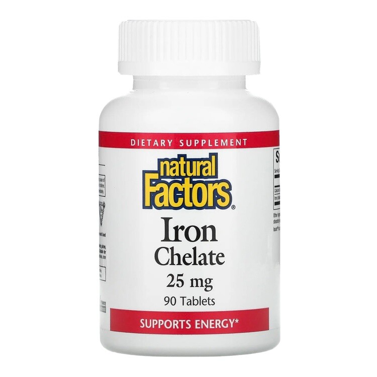 NATURAL FACTORS Iron Supplement 25mg x 90 tablets | eBay