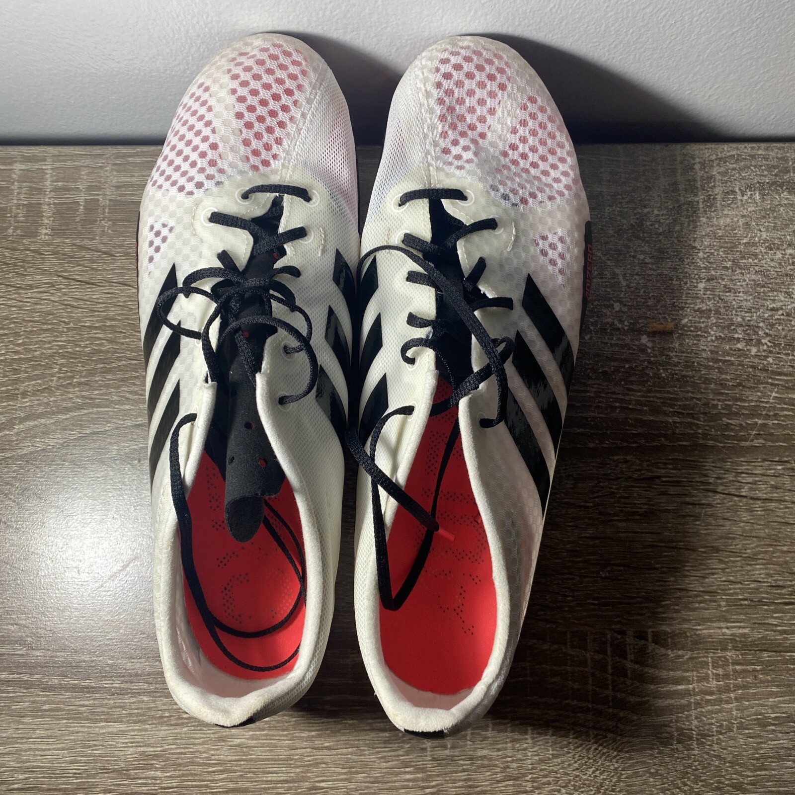 Adizero White Spikes Mens 8.5 - Gem