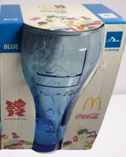 McDonald's Olympic Games 2012 Coca Cola Blue Tint Coke Glass Swimming ...
