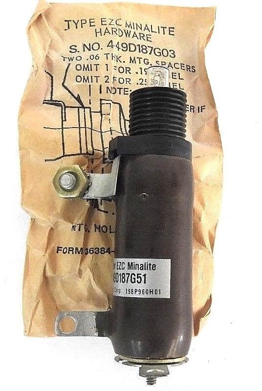 NEW WESTINGHOUSE 449D187G51 PILOT LIGHT 50V AMBER EZC MINALITE W ...
