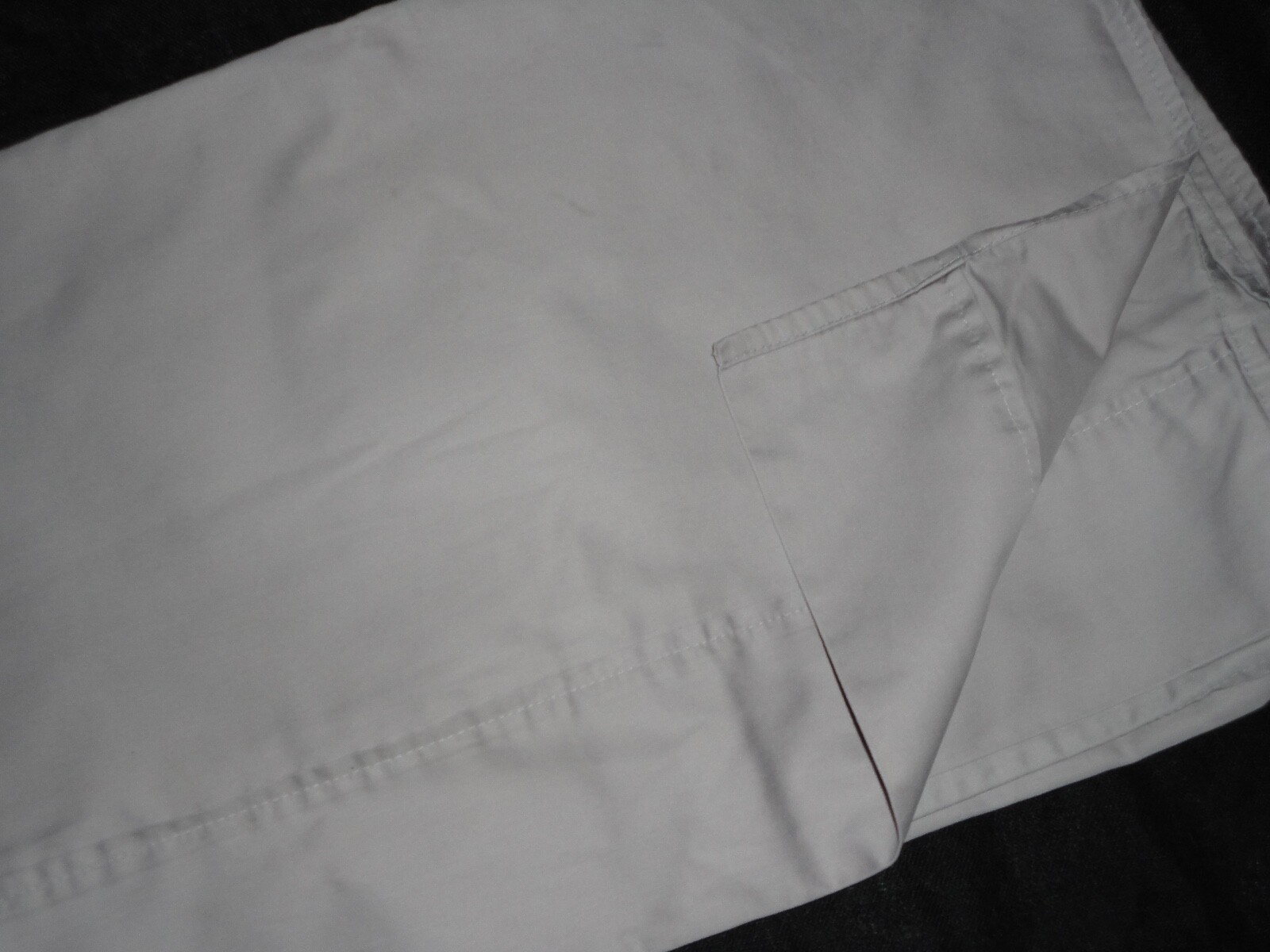 COSTCO CHARISMA WRINKLE SHIELD MUTED GRAY SATEEN (1) QUEEN FLAT SHEET ...