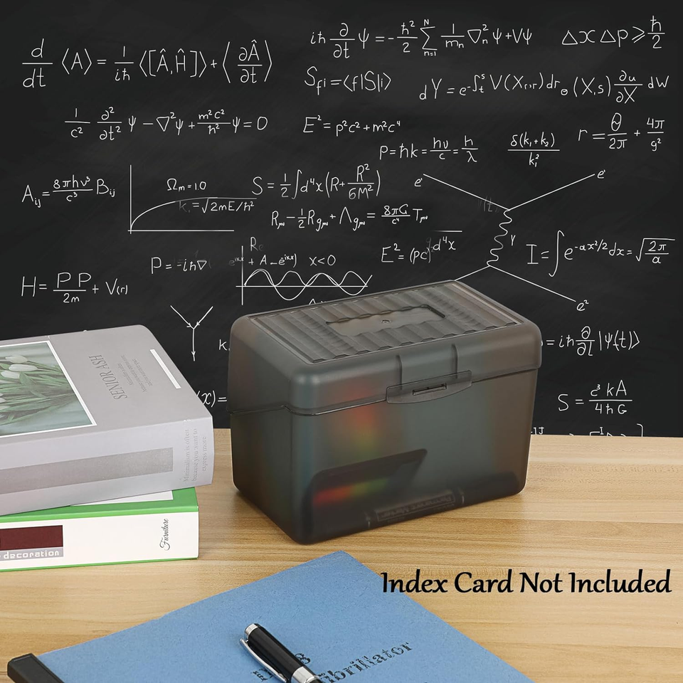 1 Pack 4 X 6 Inch Index Card Box-Index Card Holder Notecard Box Recipe ...