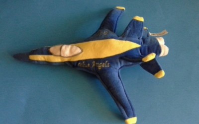 US Navy Blue Angels Plush Jet Airplane 16" Wow Toyz stuffed plane air ...