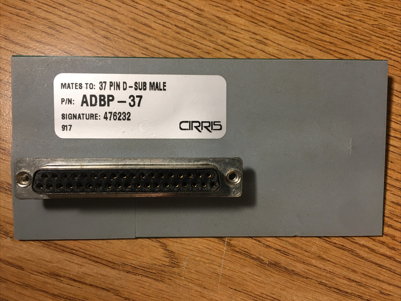 Cirris Systems ADBP-37 37 Pin D-Sub Male Continuity Tester Adapter ...