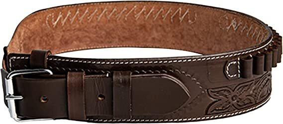 LEATHER WESTERN TOOLED GUN DROP LOOP FAST DRAW RIG SASS GUN TOOLED BELT ...