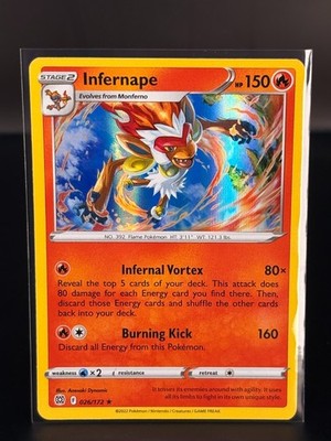 Infernape - 026/172 - Holo Rare - Brilliant Stars - NM/M - Pokemon Card ...