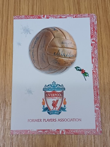 Liverpool FC Former Players Association Christmas Menu - SIGNED BY LFC ...