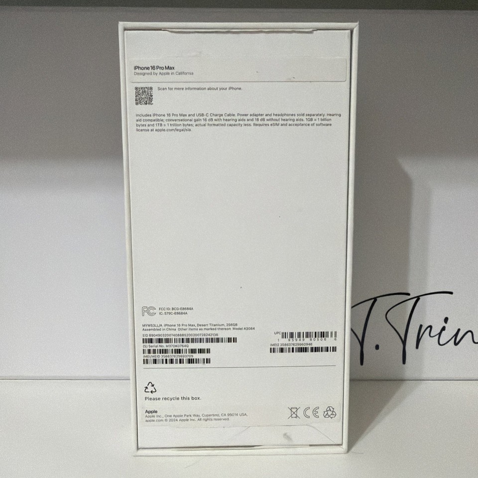 iPhone 16 Pro Max Desert Titanium 256gb EMPTY BOX ONLY | eBay