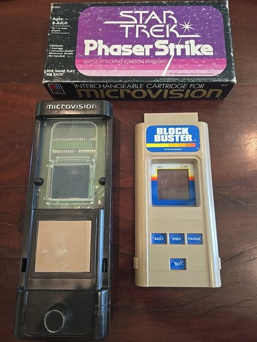 Vintage Microvision Star Trek Phaser Strike Game 1979 3 Games, Console ...