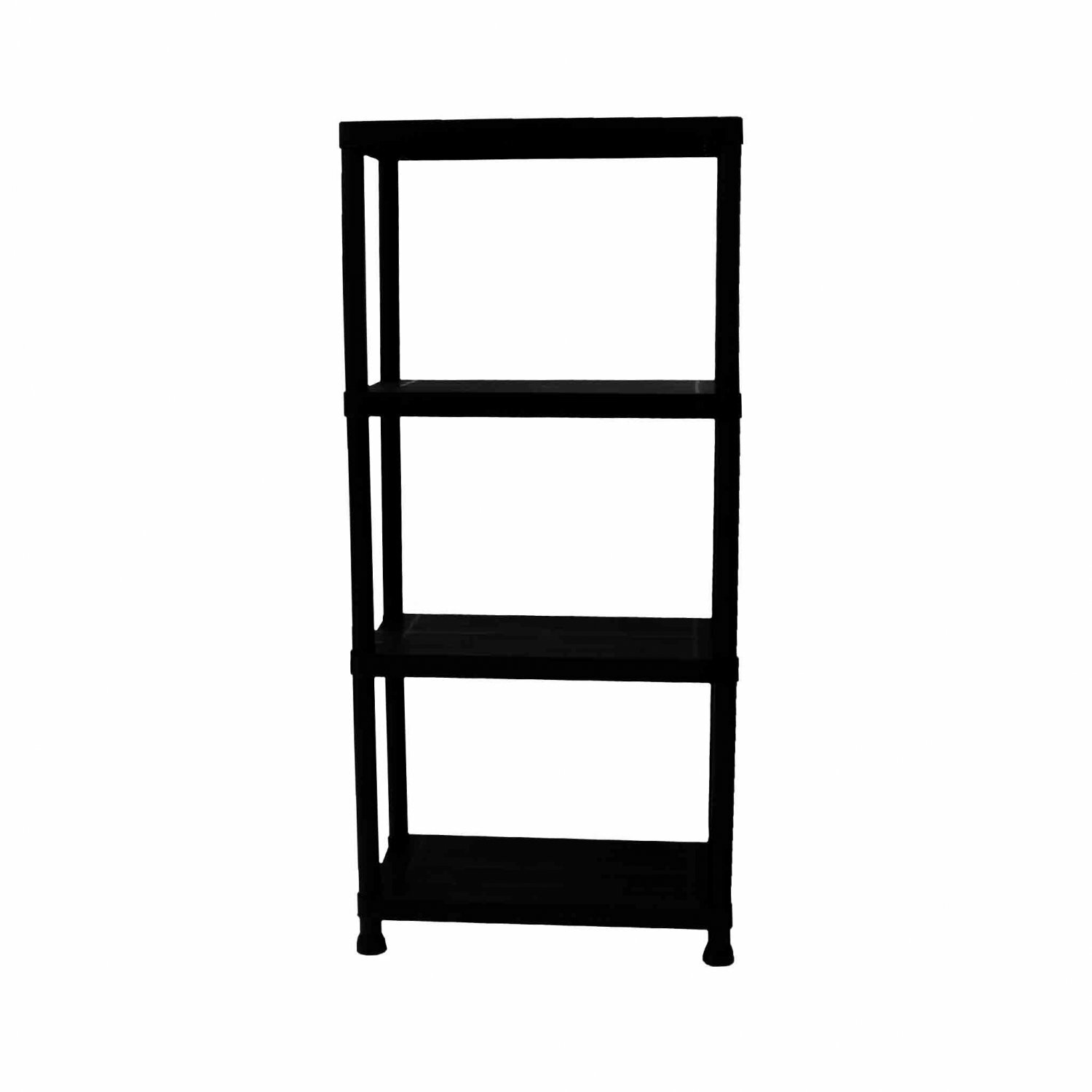 NEW! 2x 4 Tier Black Plastic Heavy Duty Shelving Racking Storage Unit ...