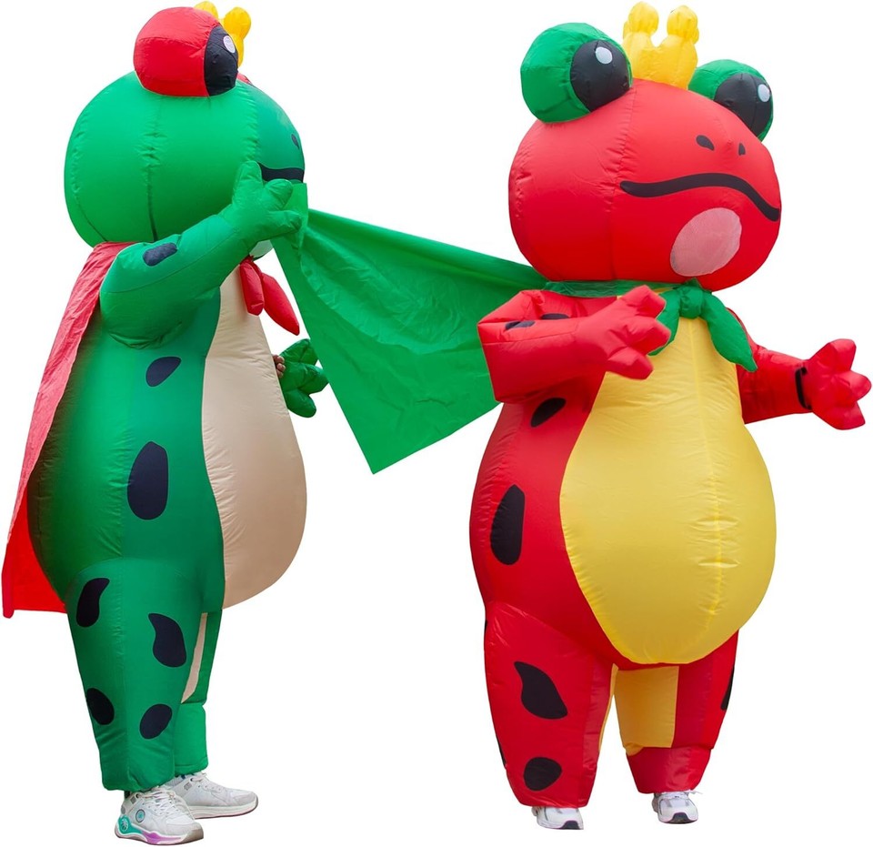 Inflatable Frog Costume Adult Full Body Blow Up Animal Suit Halloween ...