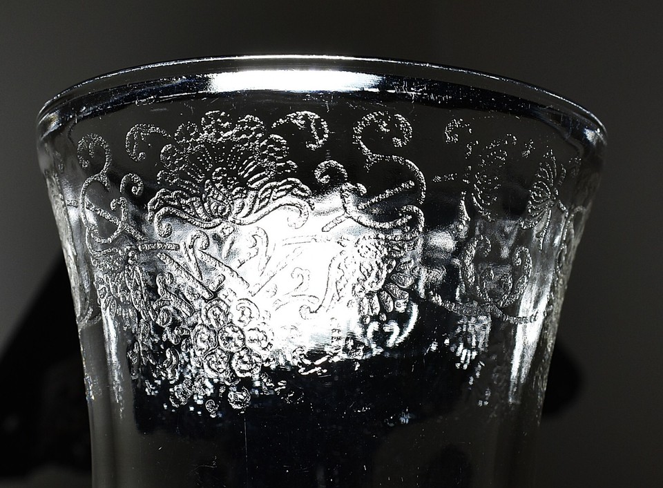 Antique Hazel Atlas Florentine Original Poppy Crystal Depression Glass ...