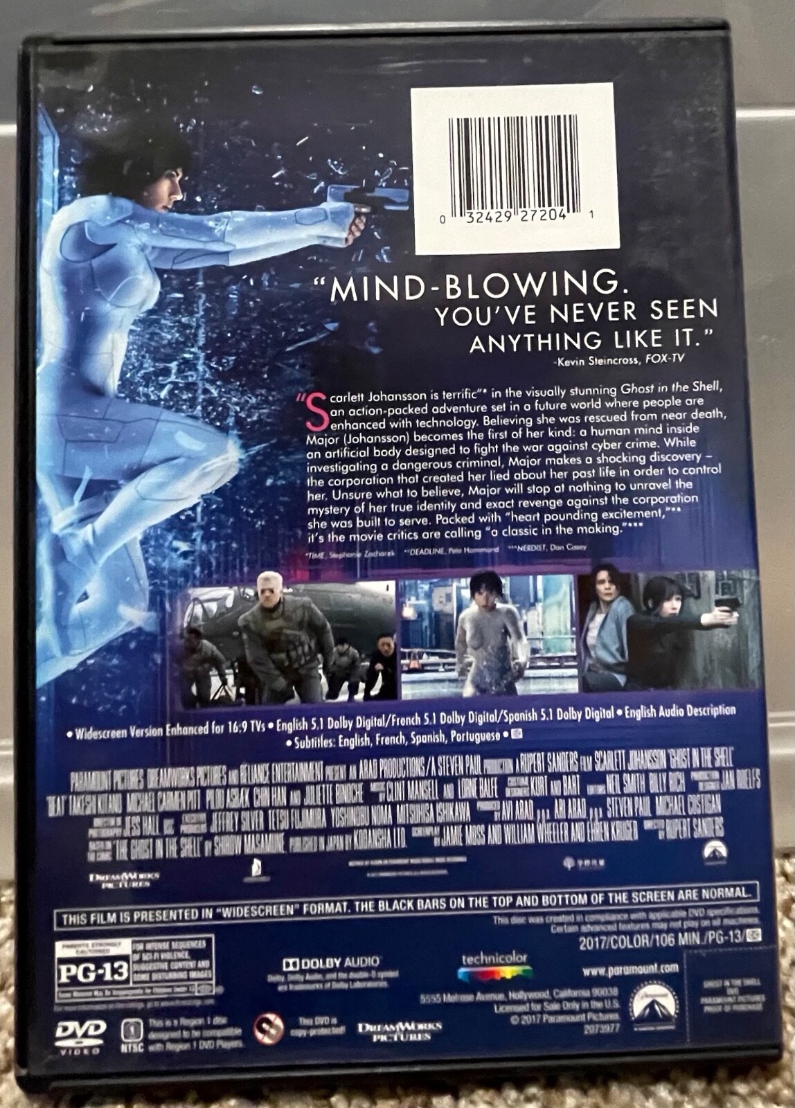 Ghost in the Shell (DVD, 2017) 32429272041 | eBay