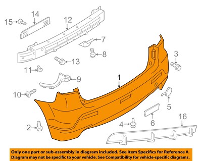 MITSUBISHI OEM 11-12 Outlander Sport Rear Bumper-Cover 6410C027 | eBay
