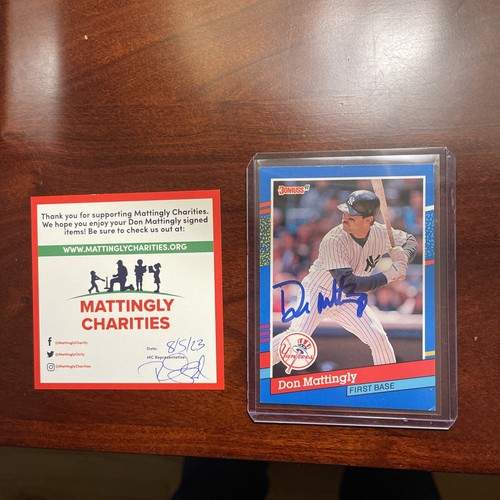 Don Mattingly SIGNED Auto 1991 Donruss #107 Authentic Autograph Yankees ...
