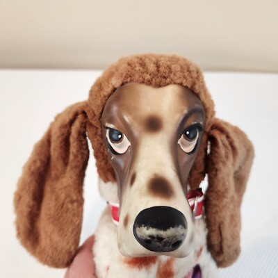 Vintage 50s Rushton Rubber Face Dog Stuffed Animal Plush Toy Basset ...