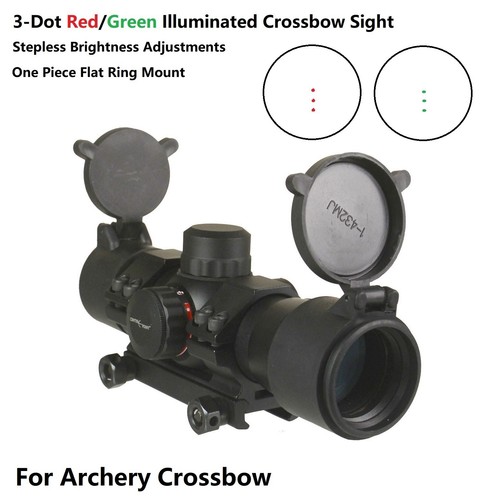CenterPoint Crossbow Archery 3-dot Red Green Sight Scope 1 PC weaver ...